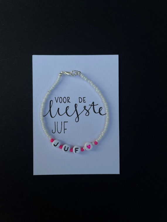Bracelet 'dearest teacher' | Etsy