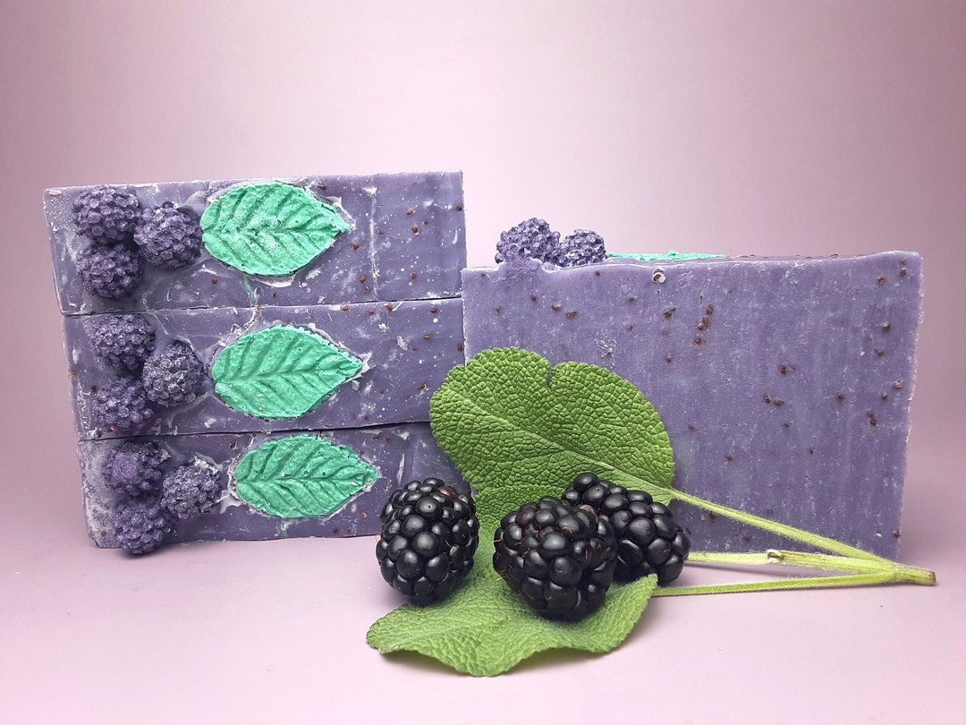 Blackberry Sage Handmade Bar Soap With Cranberry Seeds - Etsy