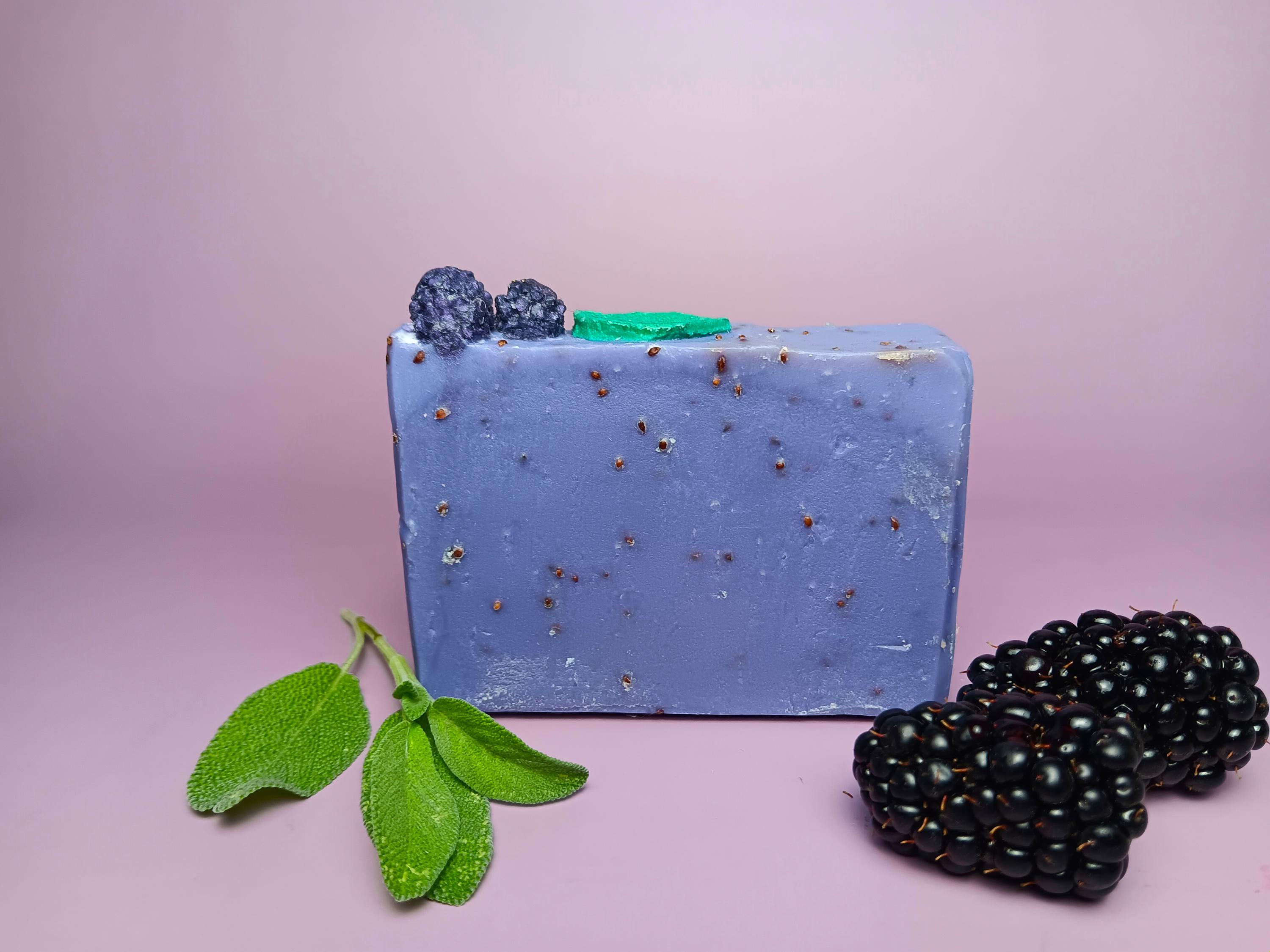 Blackberry Sage Handmade Bar Soap With Cranberry Seeds - Etsy