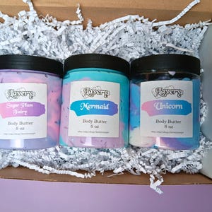 Fantasy Body Butter Collection Gift Set - Mermaid, Unicorn, and Sugar ...