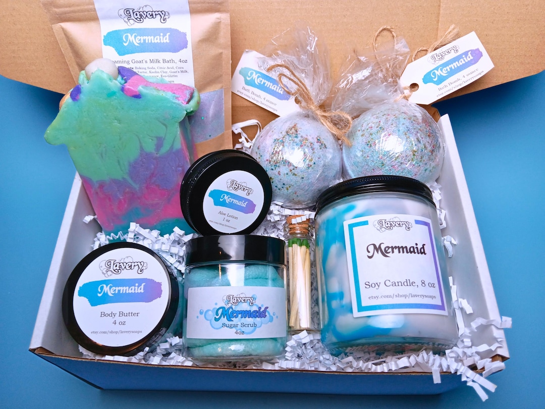 Mermaid, Sweet Oceany-scented Spa Bath Gift Set for Kids, Whimsical ...