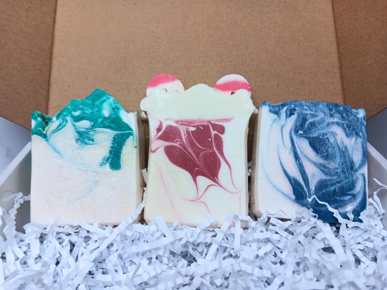 Holiday Soap Collection Gift Set - Candy Cane, Christmas Pine, Fresh ...
