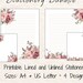 Pink Floral Printable Stationery Bundle, Lined and Unlined Letter ...