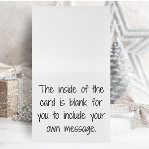 Printable Santa Card | Digital Christmas Greeting Card | 4x4 Inch Card ...