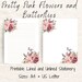 Pink Flowers Printable Stationery, Lined and Unlined Letter Writing ...