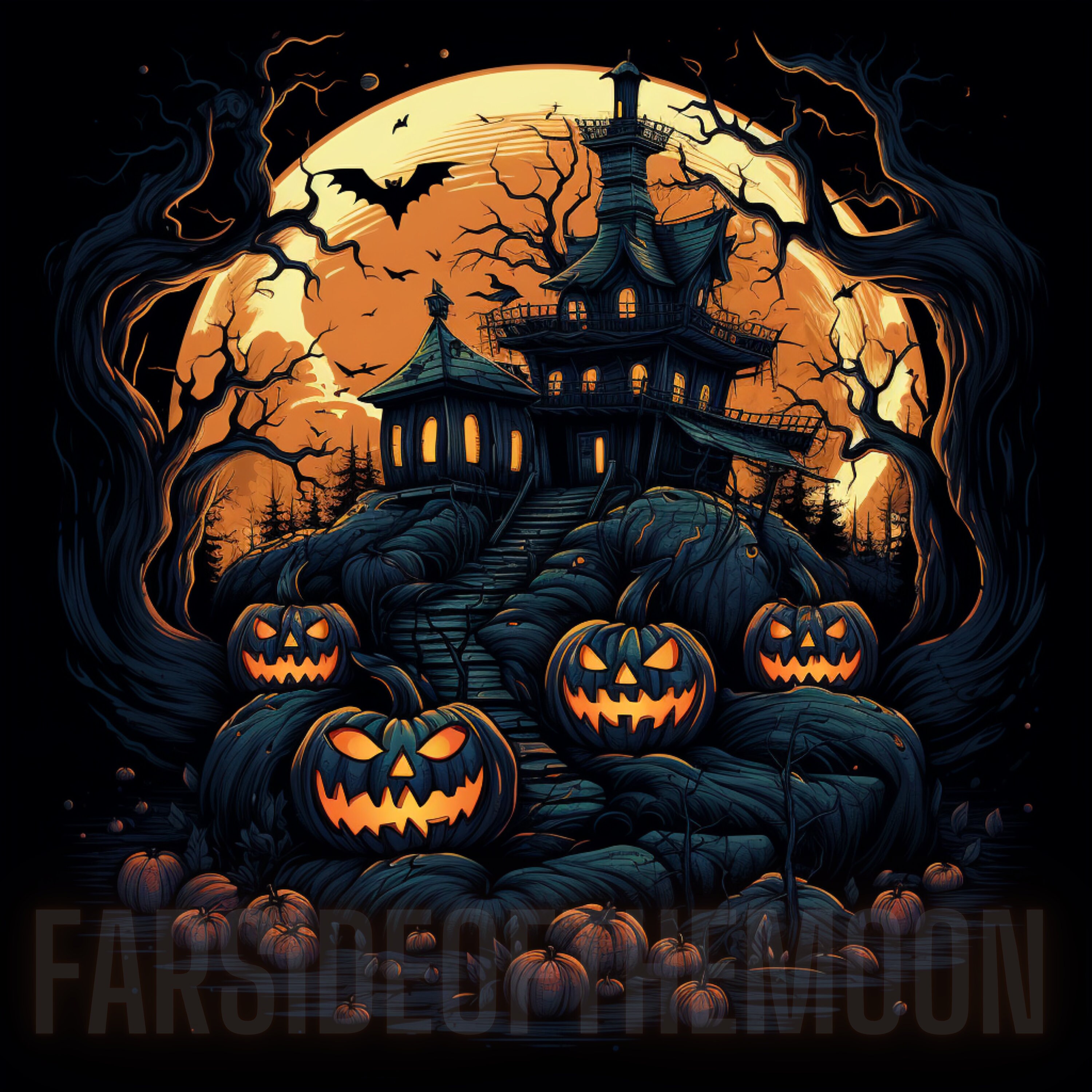 Halloween Spooky Digital Download Custom Haunted House - Etsy