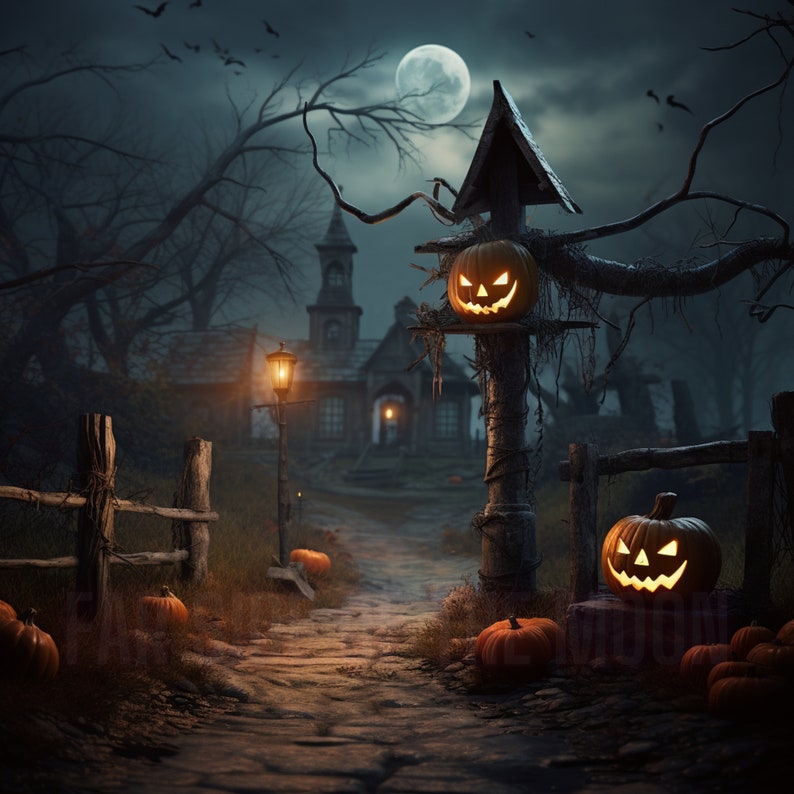 Halloween Spooky Digital Download Custom Haunted House - Etsy