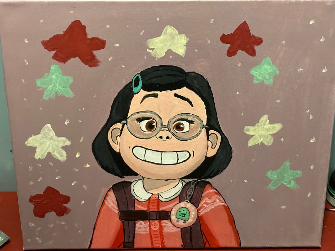 Turning Red 2d Animation Painting - Etsy