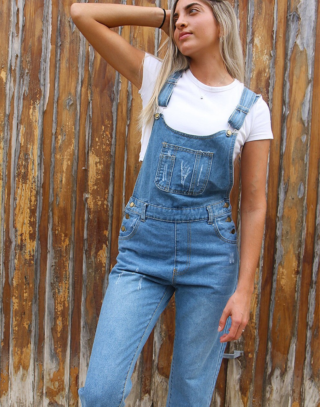 Blue Denim Long Dungarees - Etsy