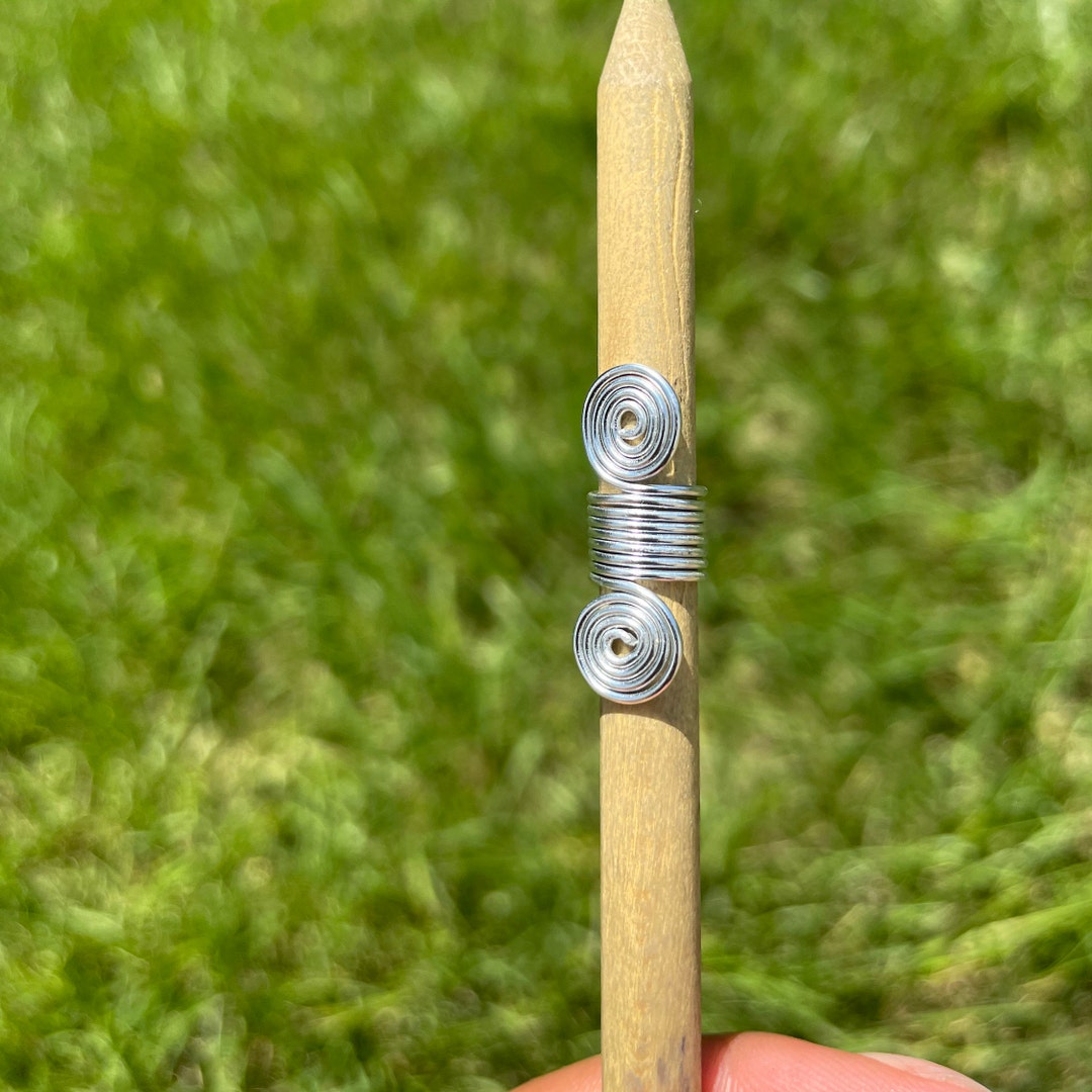Silver Double Spiral Braid/loc Hair Jewelry sold - Etsy