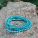 Set of Four Stacking 4mm Faceted Crystal Beads + Natural Turquoise ...