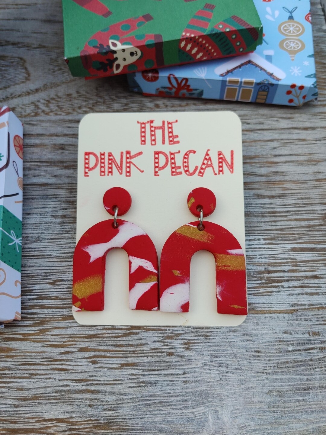 The Cranberry Queen Collection Midcentury Modern Dangly Clay Earrings ...