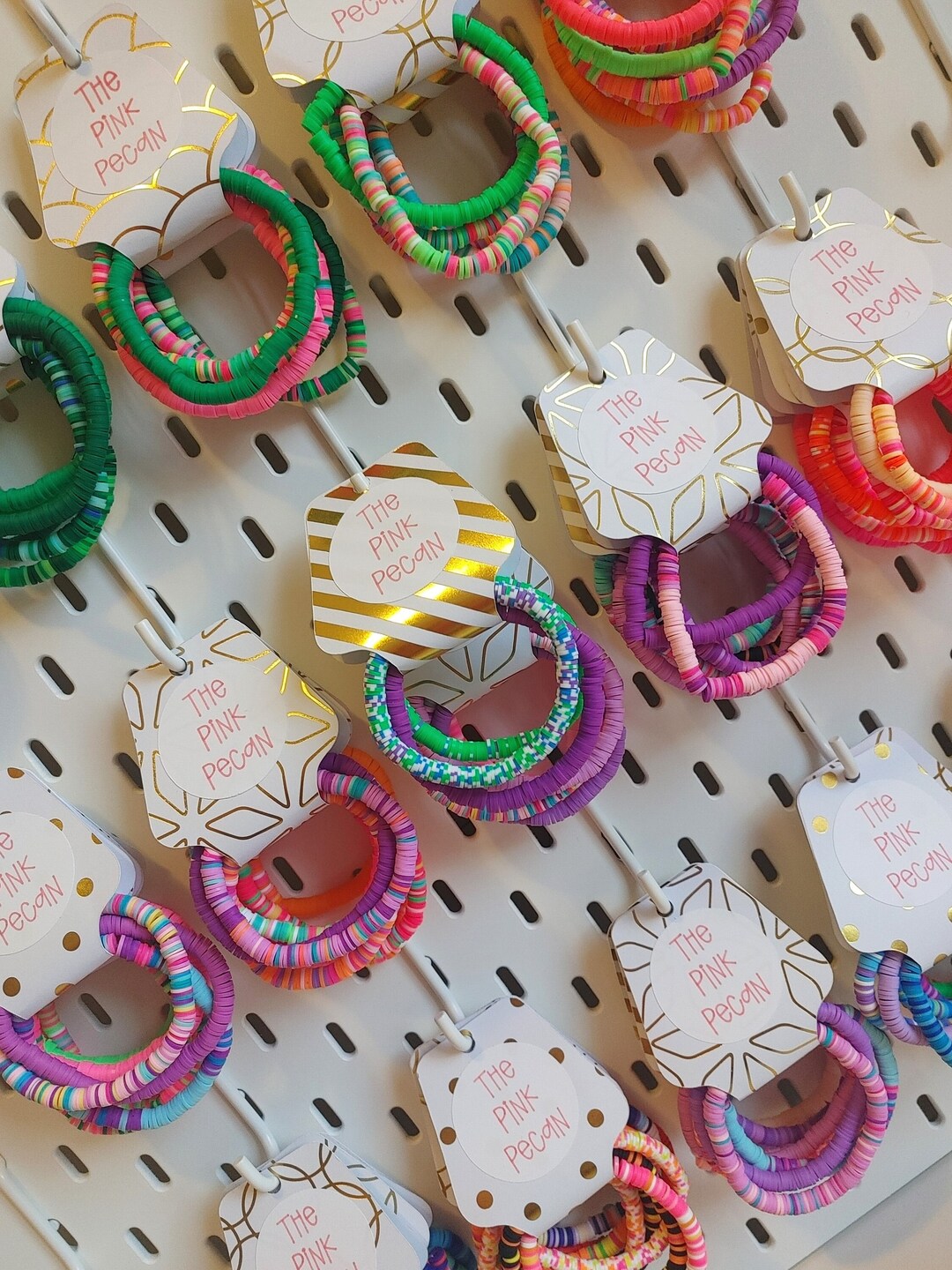 Trio Set of Heishi Bracelet Assorted Colors Custom Summer Clay Disc ...
