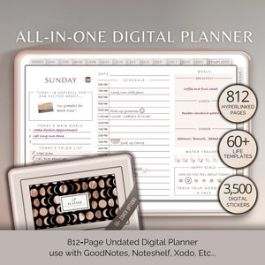 IPad Tablet and Phone Planner Digital Planner Undated Daily Weekly ...