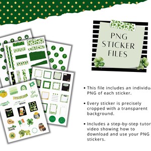 St. Patrick's Day Stickers for Digital Planners Digital Stickers ...