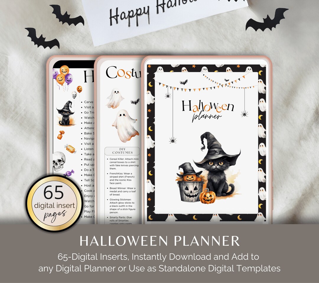 Halloween Planner Digital Page Templates Halloween Party Planner ...