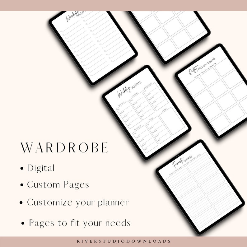 Wardrobe Planner Templates for Digital Planning Digital - Etsy