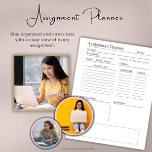 Student Planner Printable Academic Studies College & High School ...
