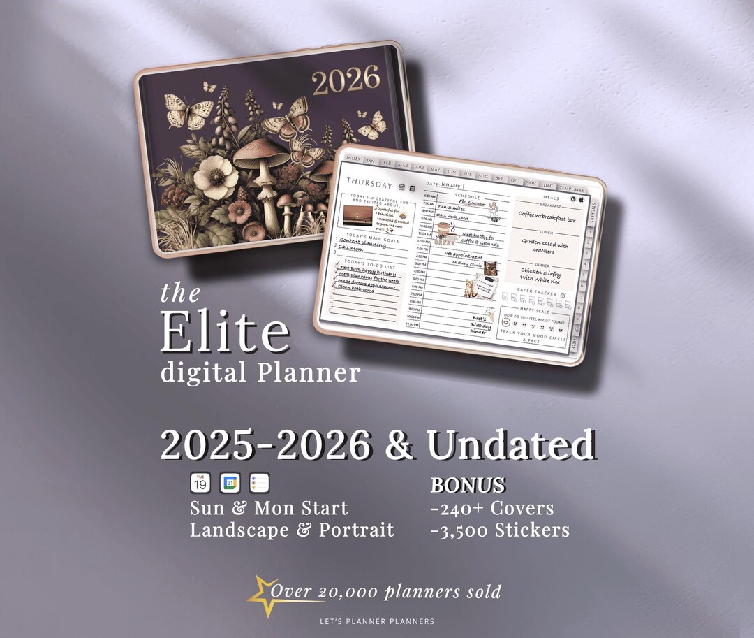 Digital Planner 2005 & 2026 Goodnotes Template for iPad Android Tablets ...