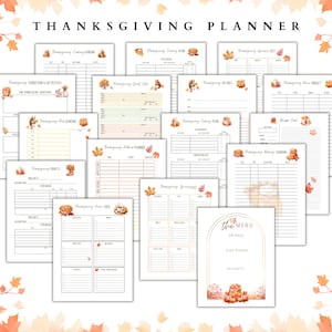 Fall Planner Printable Thanksgiving Planner Fall Daily Monthly and ...
