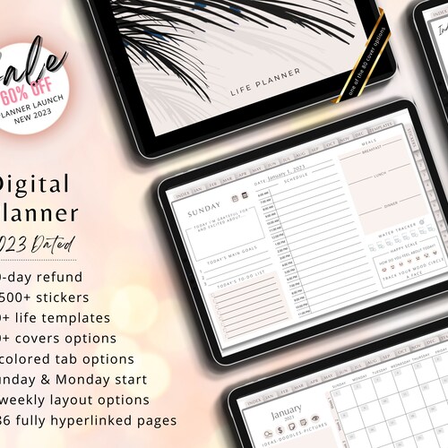 2023 Digital Planner Dated Goodnotes Notability Ipad Planner - Etsy