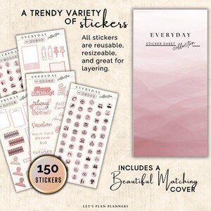 Digital Stickers Pink Everyday Goodnotes Sticker Sheets Individual PNG ...