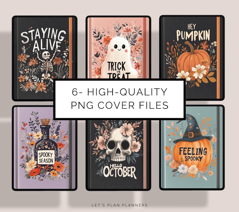 Halloween Digital Planner Covers: Ipad, Tablet, Goodnotes (PNG) - Etsy