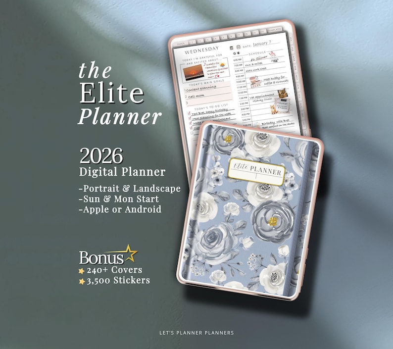 2026 Digital Planner Portrait Notability iPad Goodnotes Journal ...