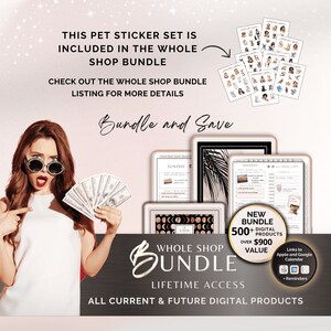 Digital Pet Stickers Goodnote Sticker Book Dog Stickers Individual PNG ...