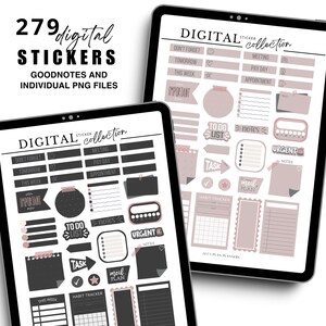 Digital Sticker Set Digital Planner Stickers W/ Goodnote Sticker Book ...