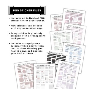 Digital Sticker Set Digital Planner Stickers W/ Goodnote Sticker Book ...