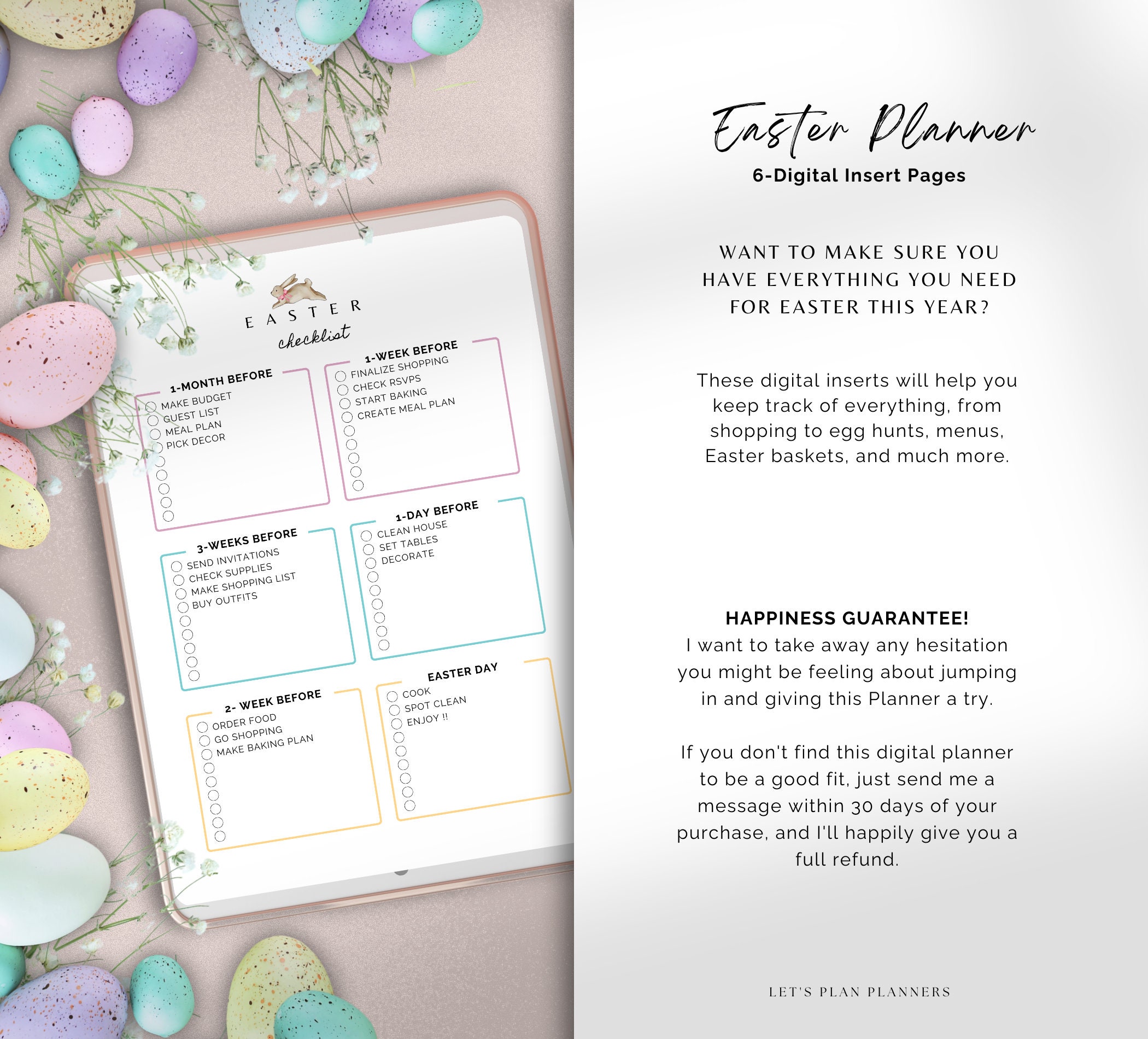 Easter Planner Goodnotes Template Digital Planner Easter Organizer ...