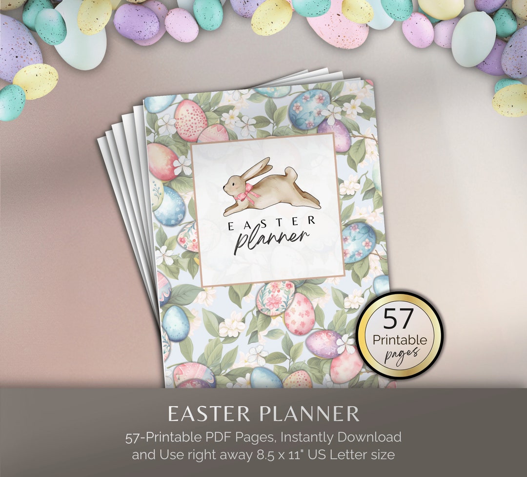 Easter Planner Printable Planner Template Basket & Egg Hunt Planner Easter Party Organizer ...