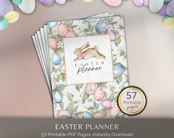 Easter Planner Printable Planner Template Basket & Egg Hunt Planner Easter Party Organizer ...