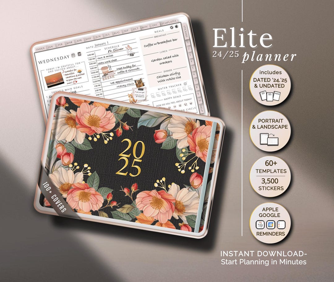 Customizable 2025 Digital Planner Monthly and Weekly Templates Digital ...