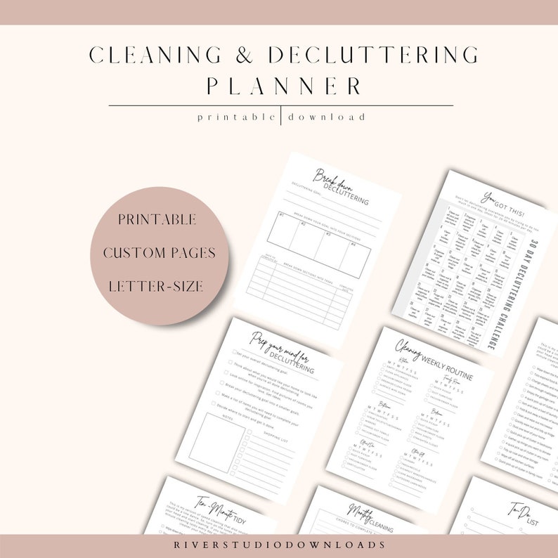 CLEANING & DECLUTTERING Plan Monthly and Weekly Cleaning - Etsy