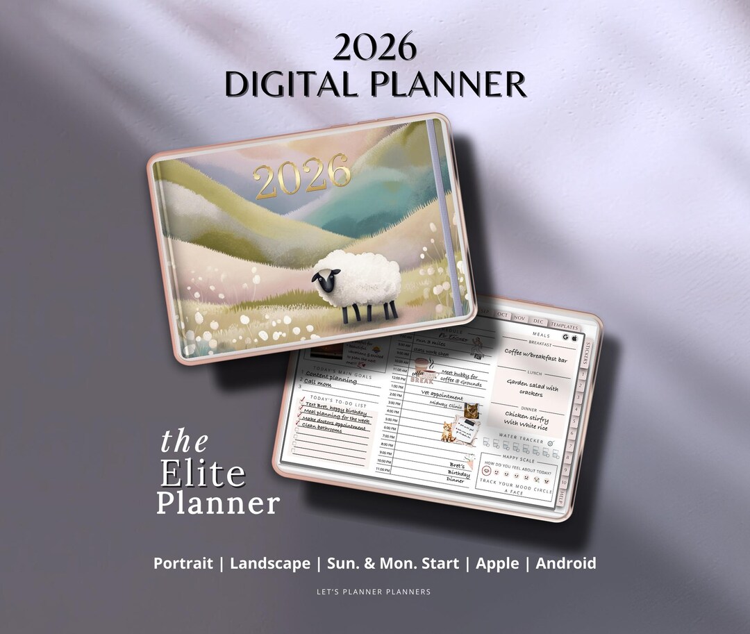 Digital Planner 2026 Landscape Goodnotes Life Planner Journal - Etsy