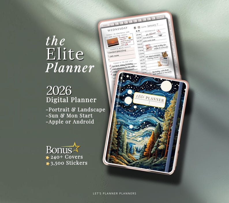 2026 Digital Planner Portrait Goodnotes and Notability Planner Template ...