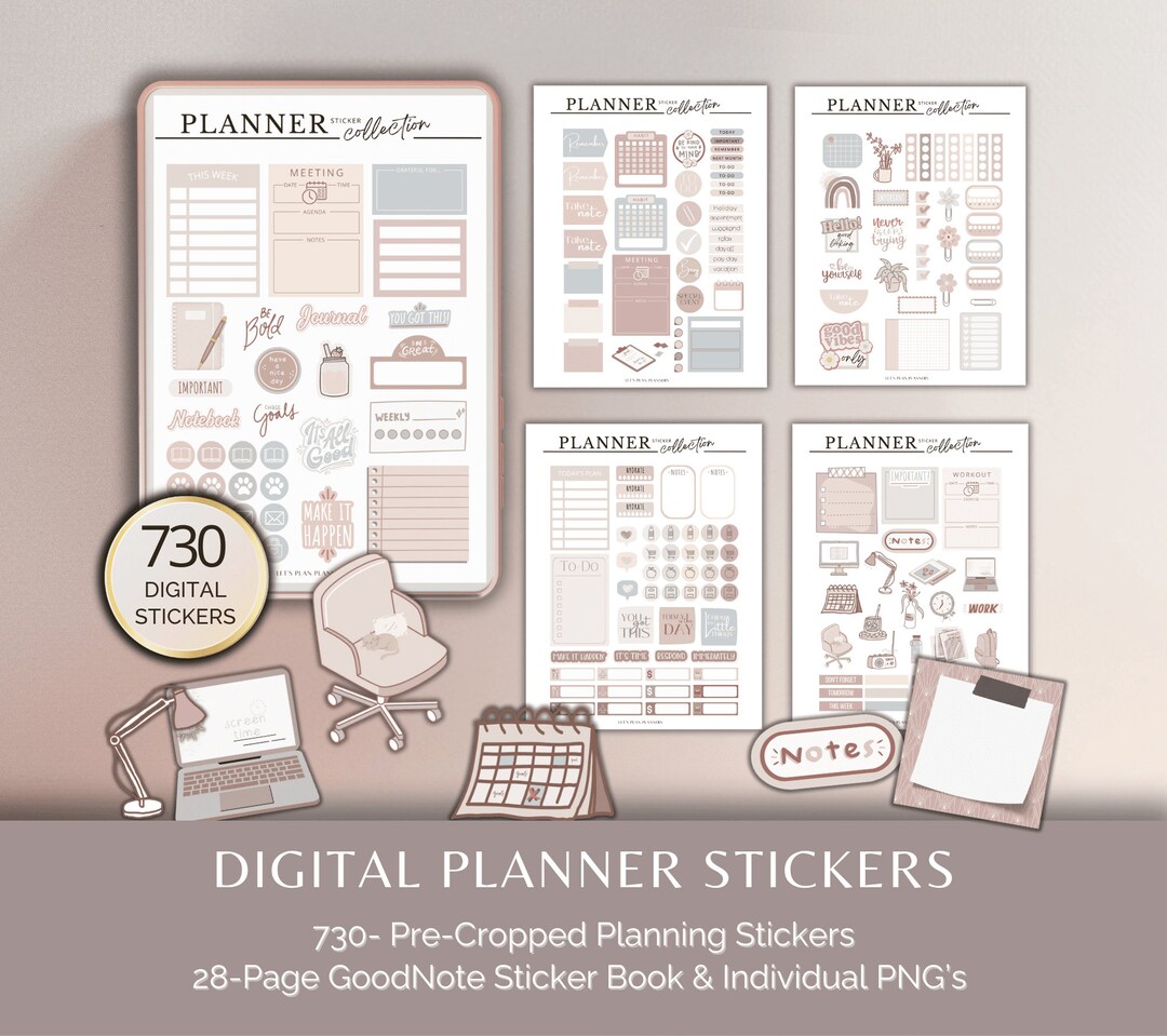 Digital Stickers Everyday Planner Stickers Individual Precropped PNG ...