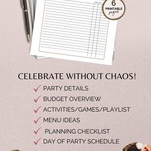 Party Planner Printable: Event Planning Template, Guest List (PDF) - Etsy