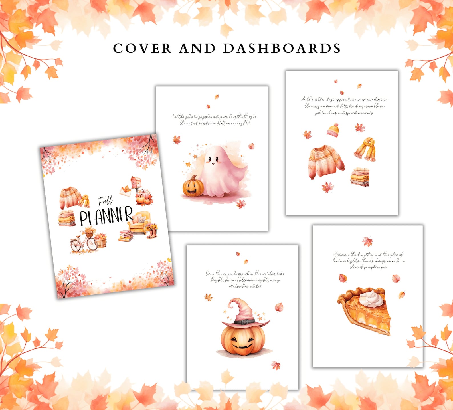 Fall and Thanksgiving Planner Printables, Daily, Monthly and Weekly ...