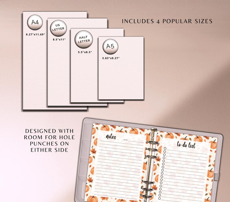 Fall Note Paper Printables- Lined, Blank, Dot Grid, To-do List Fall ...