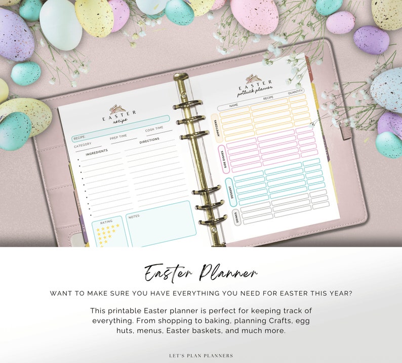 Easter Planner Printable Template, Basket & Egg Hunt Tracker, Party ...