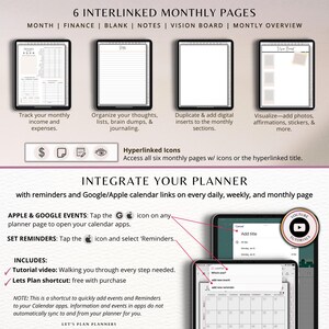 2025 Digital Planner Goodnotes Template for iPad Tablet and Phone With ...