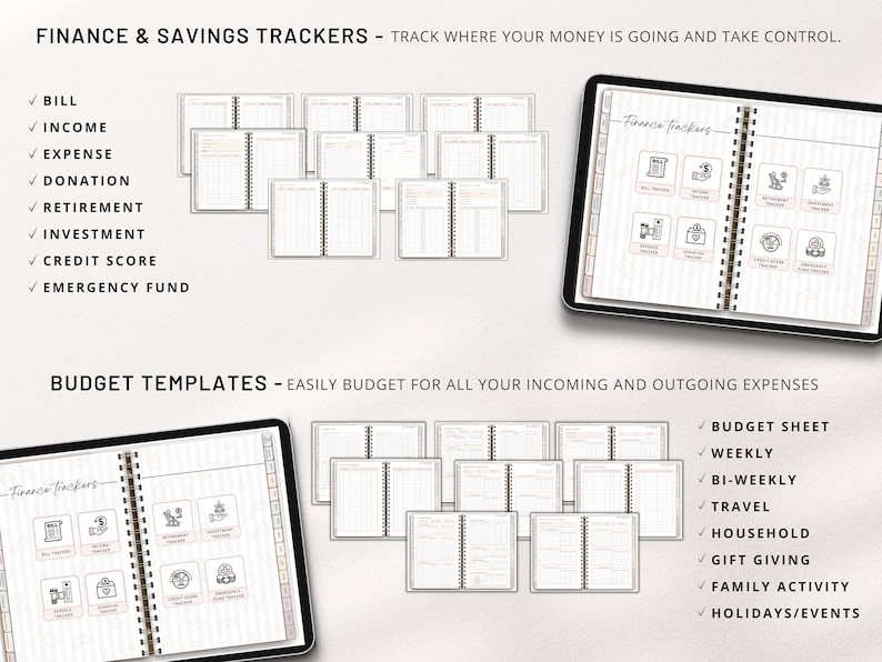 Budget Planner Goodnotes iPad Digital Planner Template Weekly ...