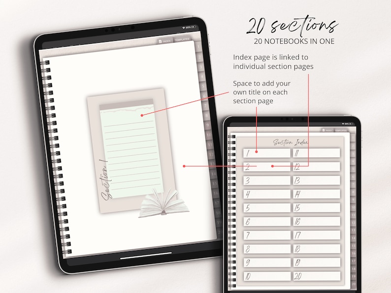 Digital Notebook Goodnotes iPad and Tablet Notability Organizing ...