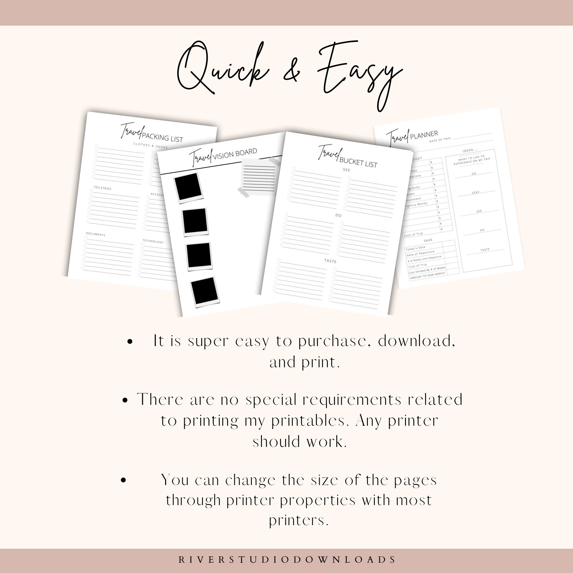 TRAVEL PLANNER Packing List Vision Board Bucket Lists - Etsy