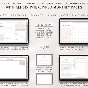 IPad Tablet and Phone Planner Digital Planner Undated Daily Weekly ...