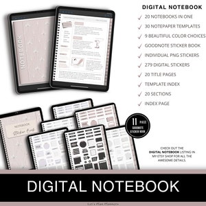 Digital Planner Digital Sticker Bundle Goodnotes Ipad/tablet Digital ...