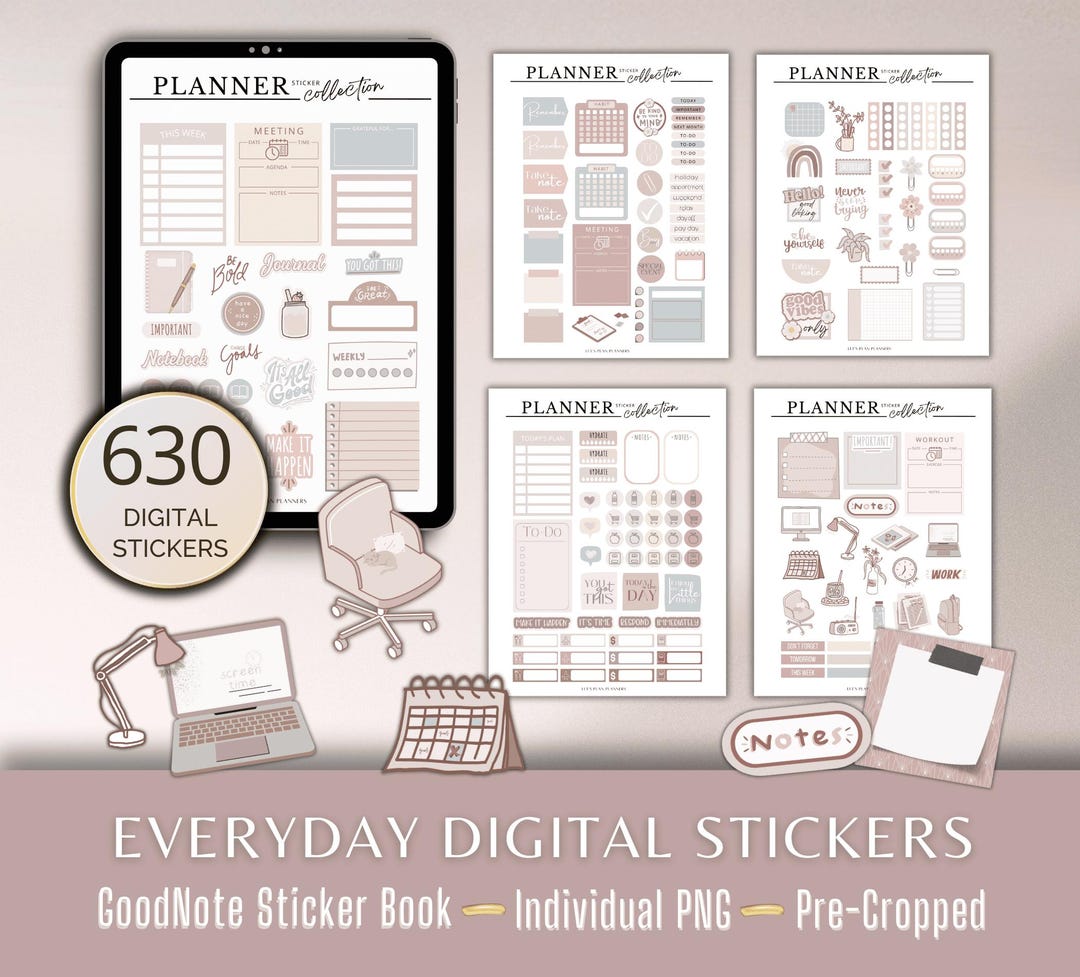 Digital Stickers Everyday Planner Stickers Digital Planner Individual ...